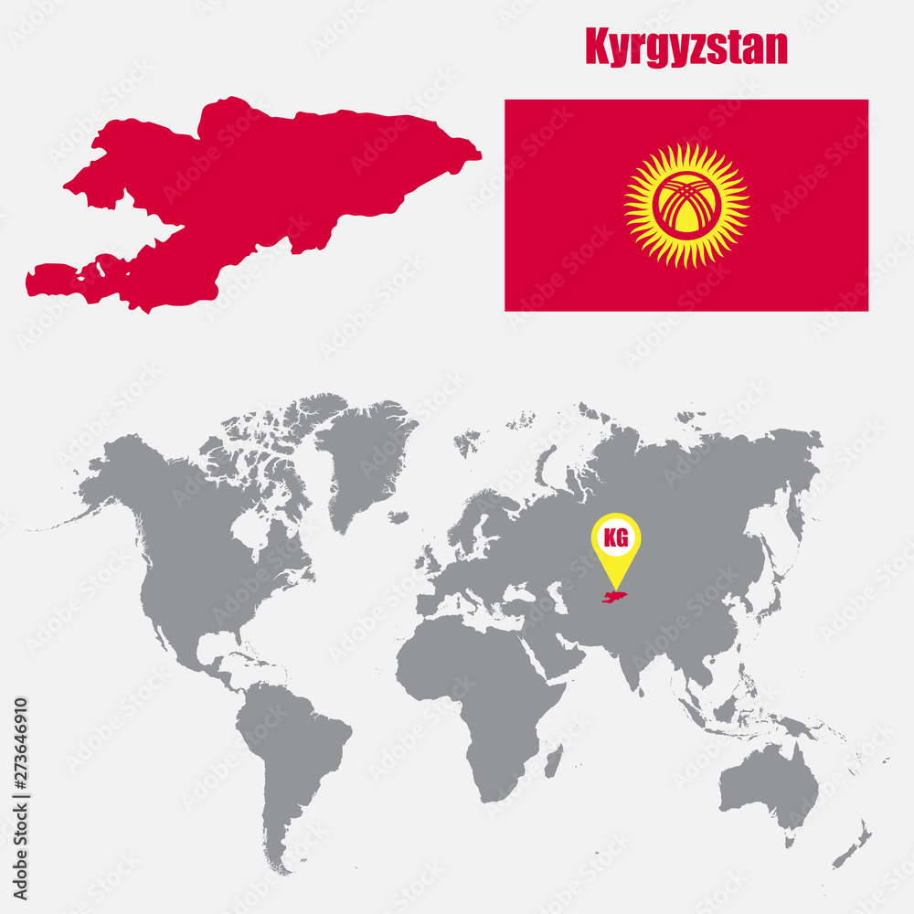 kyrgyzstan on the world map