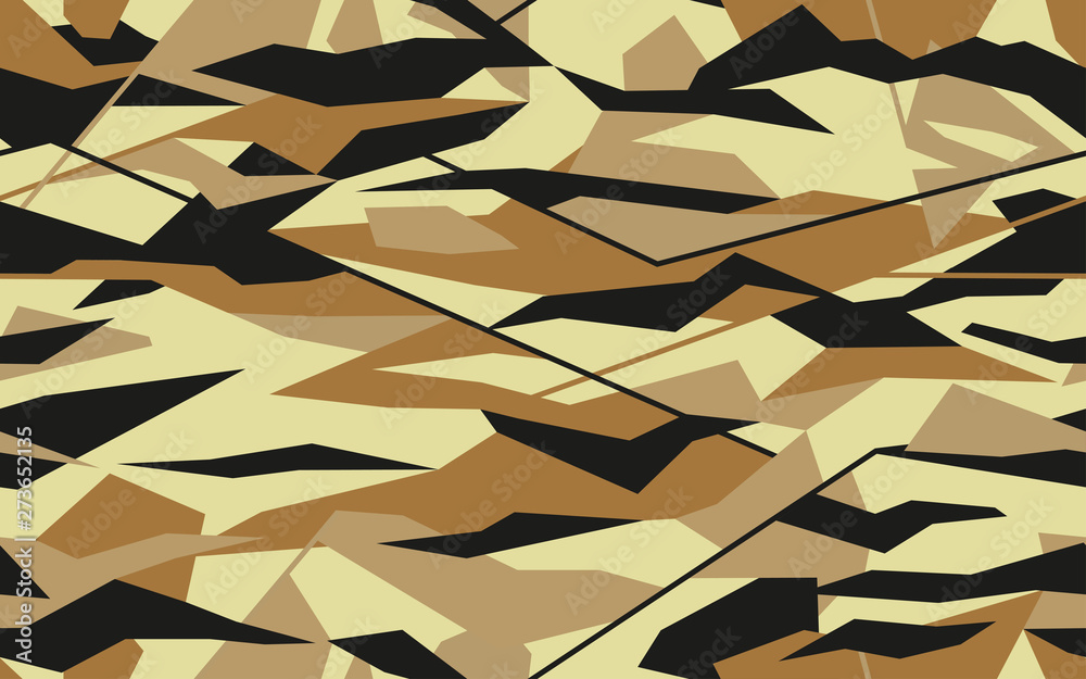 Geometric camouflage pattern in light brown colors. Army camo seamless ...