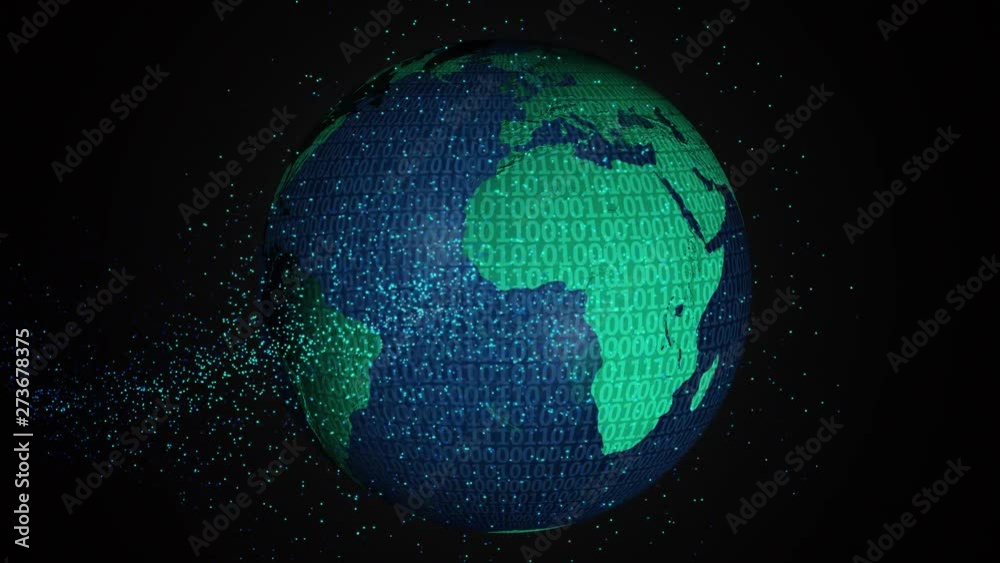 Digital 3d animated earth showing the borders of the country Maldives ...