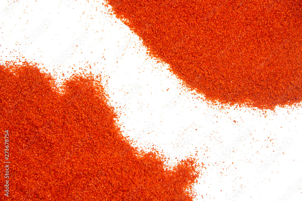 indian red chili powder isolated on white background Stock Photo ...