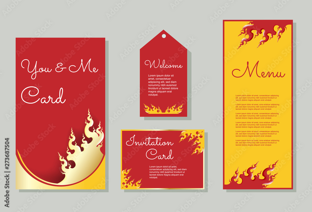 Vector of invitation card template, background and frame border. Thai ...