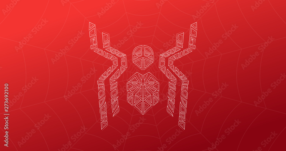 Spider symbol, grunge spider logo banner, poster design. Stock Vector ...