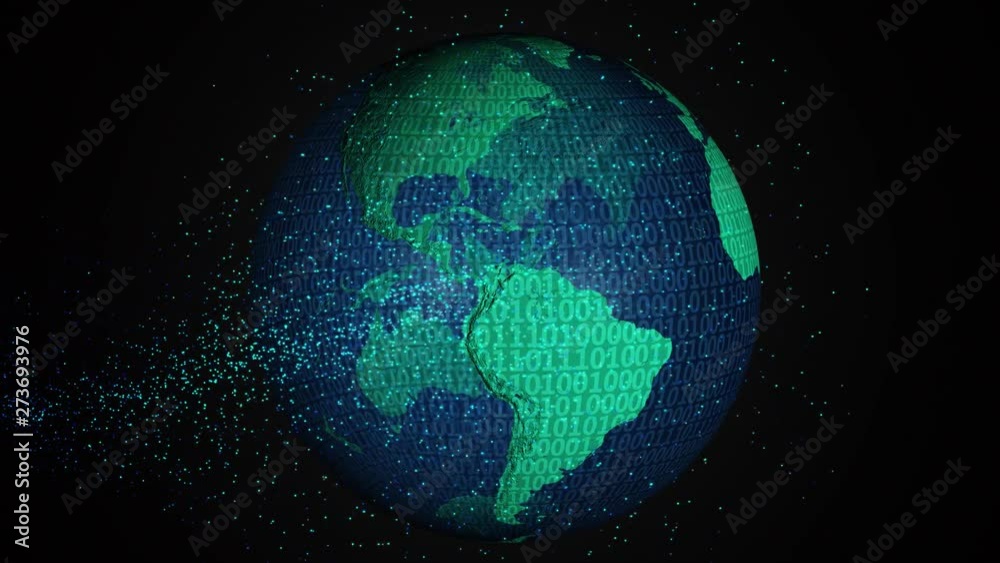 Digital 3d animated earth showing the borders of the country Niger and ...