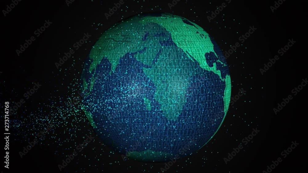 Digital 3d animated earth showing the borders of the country Saint ...