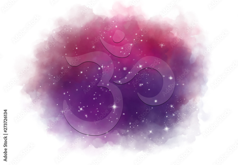 Abstract mandala graphic design and diwali om hinduism symbol with star ...