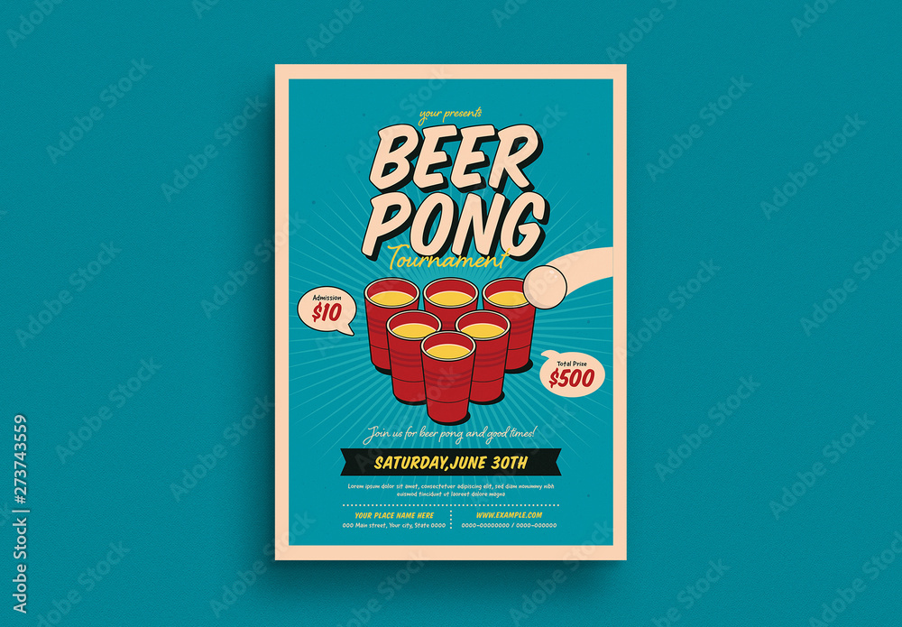 Beer Pong Tournament Poster