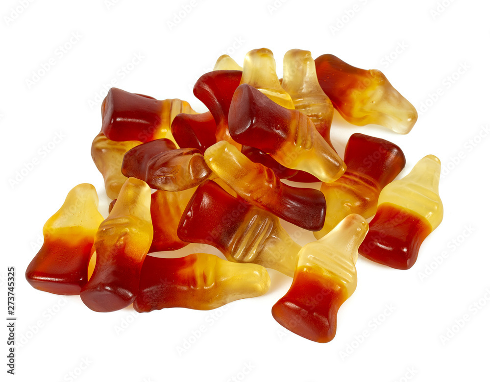 coca cola chewy candies isolated on white Stock Photo | Adobe Stock