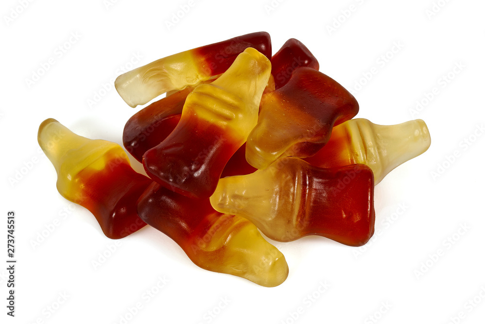 coca cola chewy candies isolated on white Stock Photo | Adobe Stock