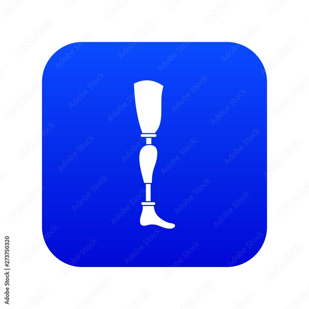 Prosthesis leg icon digital blue for any design isolated on white ...