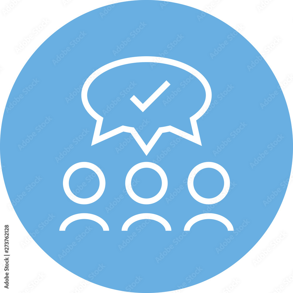 Crowd Consensus Agreement Outline Icon Stock Vector | Adobe Stock