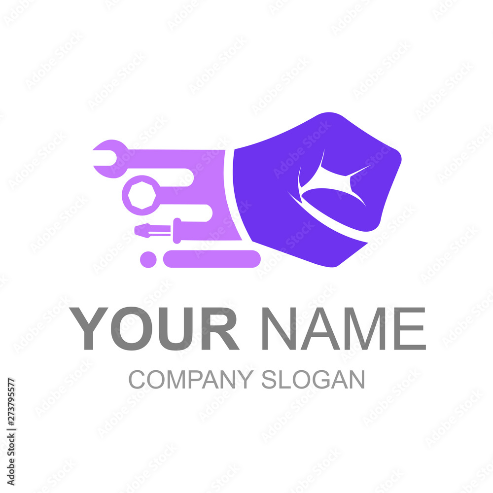 workshop logo with professional personnel handling, logo ready to use ...