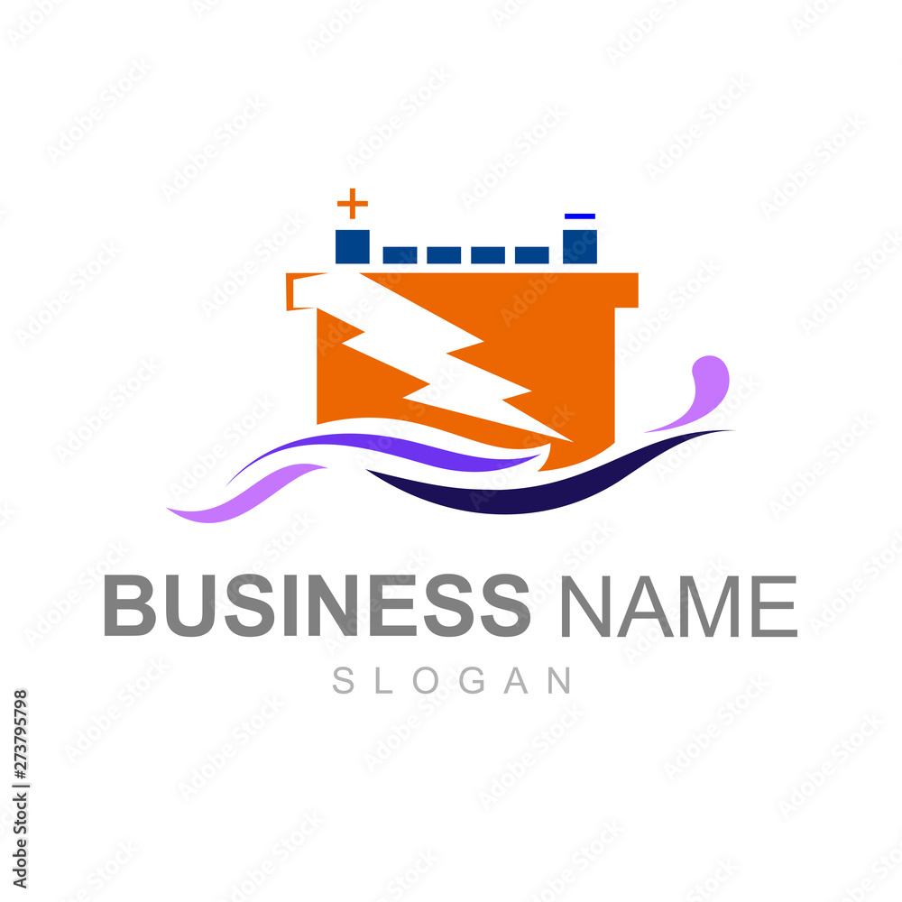 electrical logo on machine, logo ready to use Stock Vector | Adobe Stock