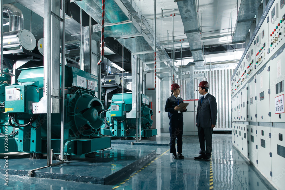 Technical personnel in the factory inspection Stock Photo | Adobe Stock