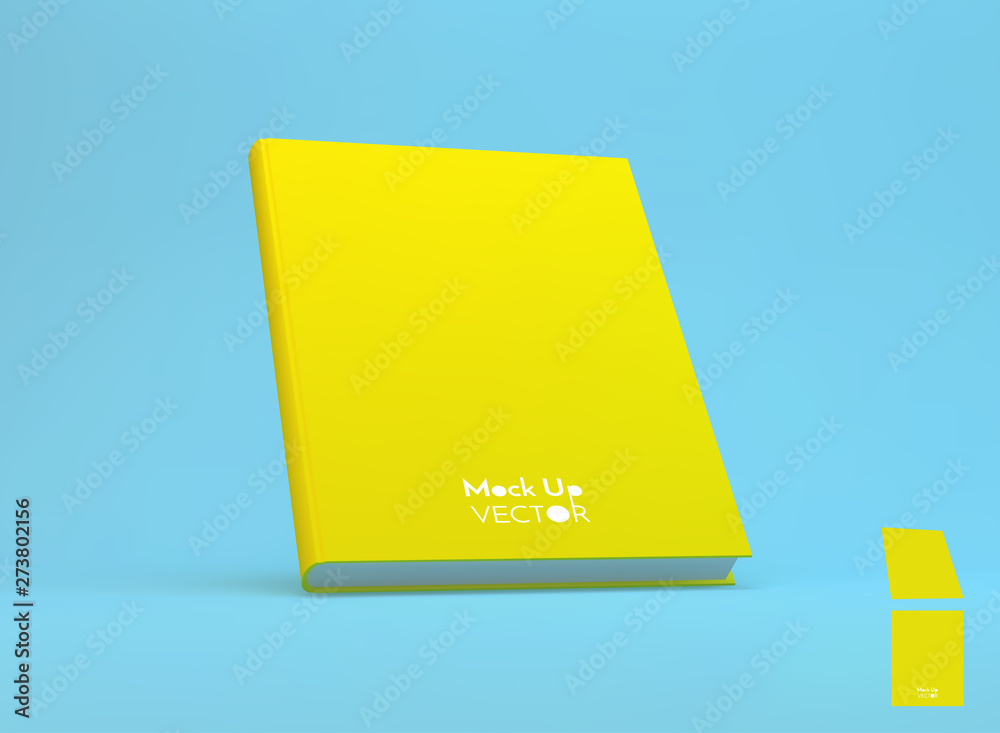 Realistic book mockup. Cover design template. Perspective view. 3d ...