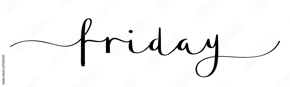 FRIDAY vector brush calligraphy banner Stock Vector | Adobe Stock