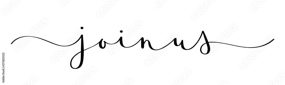JOIN US vector brush calligraphy banner Stock Vector | Adobe Stock
