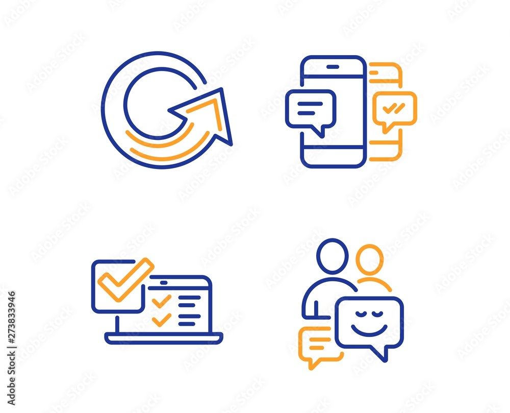 Online survey, Reload and Smartphone sms icons simple set ... Online survey, Reload and Smartphone sms icons simple set ...