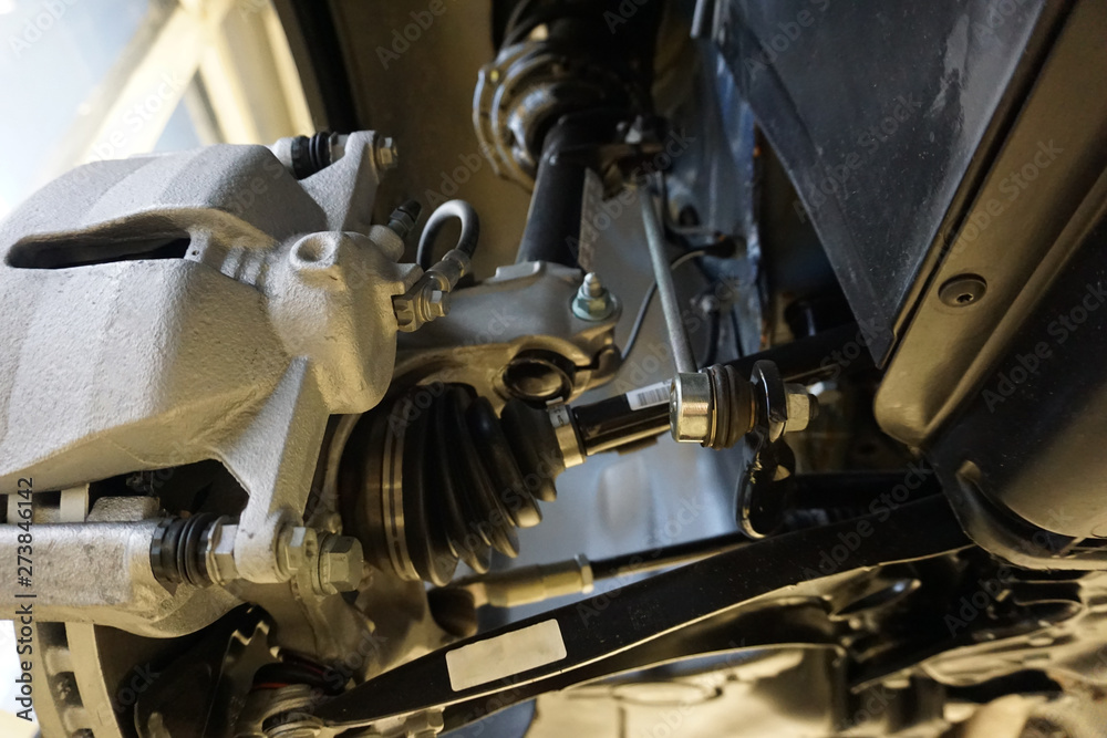 Sharp technical photograph. The design and elements of a modern car ...