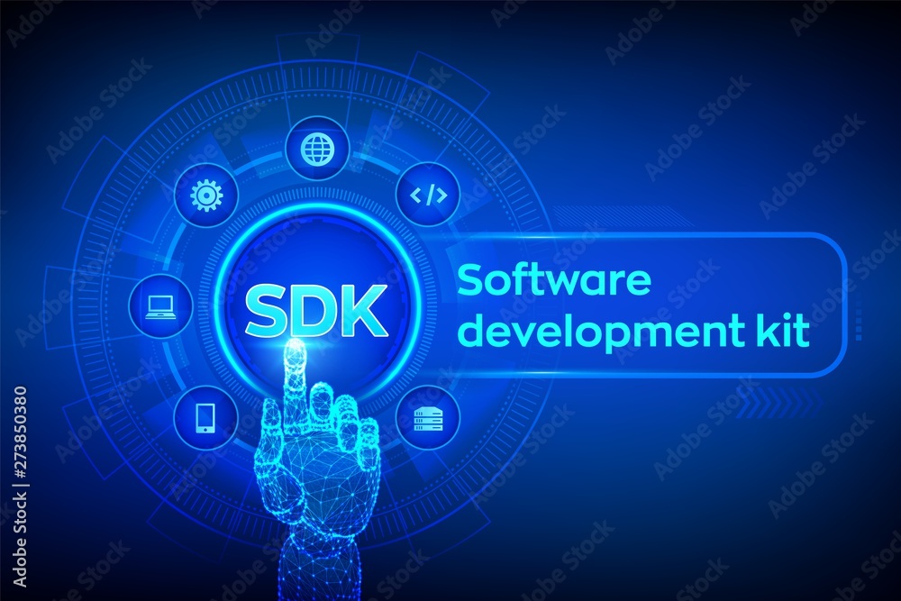 SDK. Software development kit programming language technology concept ...