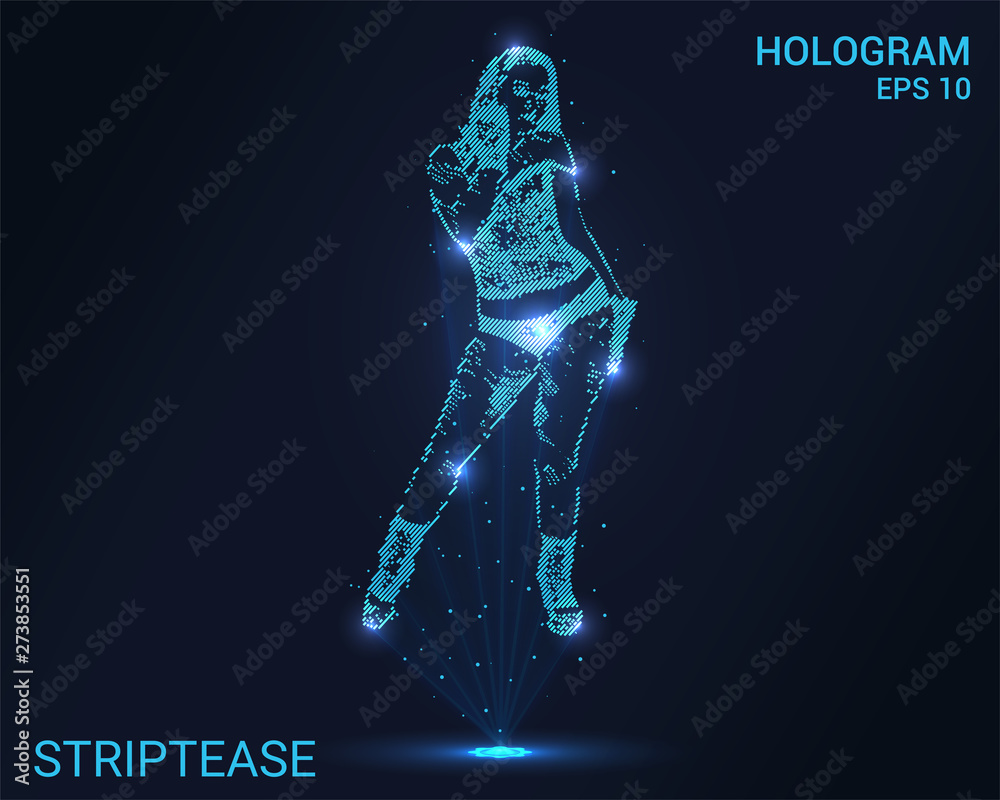 The Hologram Striptease A Holographic Projection Of Erotic Dancing Flickering Energy Flux Of
