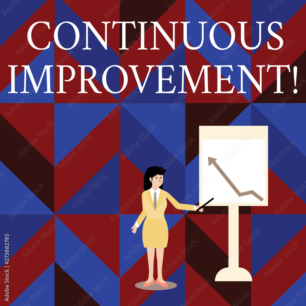 Writing note showing Continuous Improvement. Business concept for ...