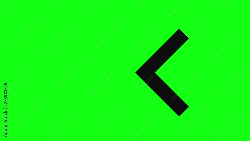 Black arrow icon isolated on green screen background. Trendy arrow sign ...