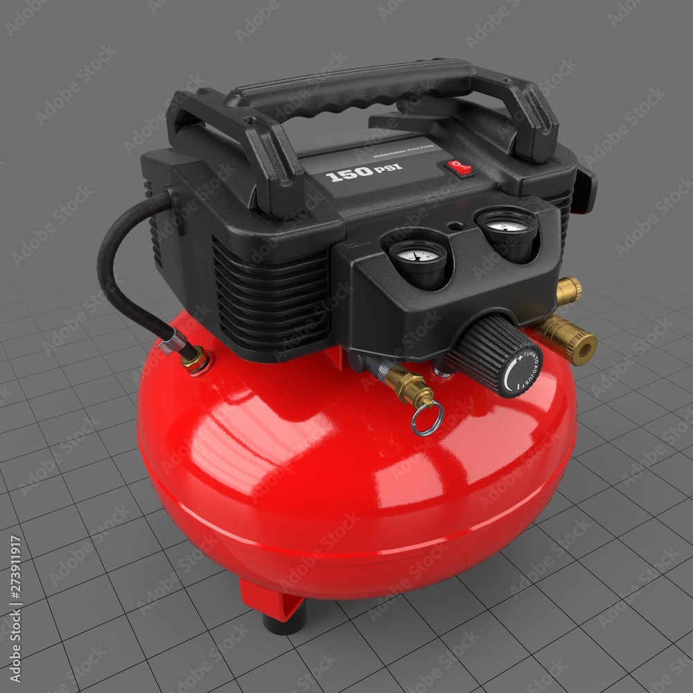 Air compressor Stock 3D asset | Adobe Stock