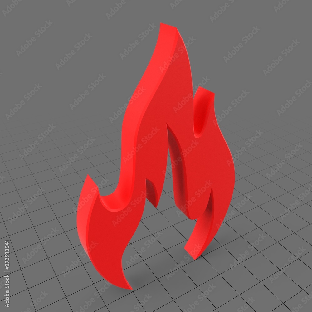 Fire symbol Stock 3D asset | Adobe Stock