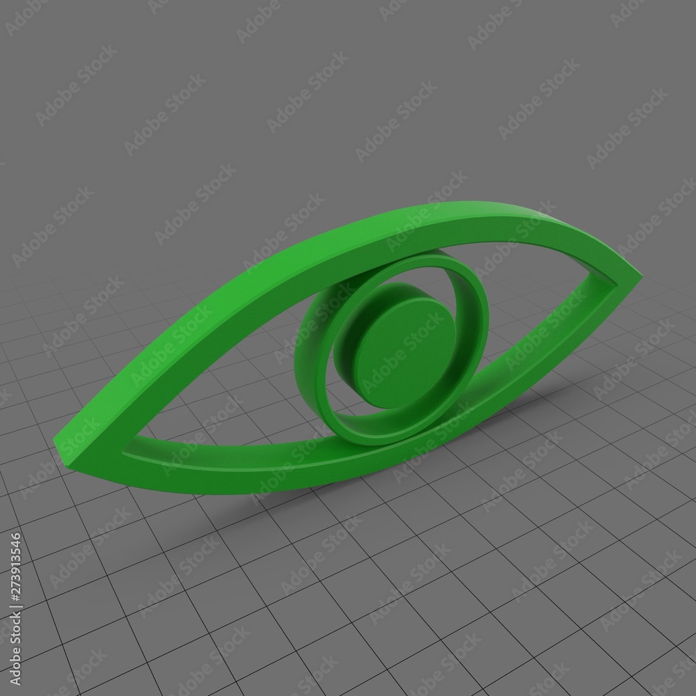 Eye symbol Stock 3D asset | Adobe Stock