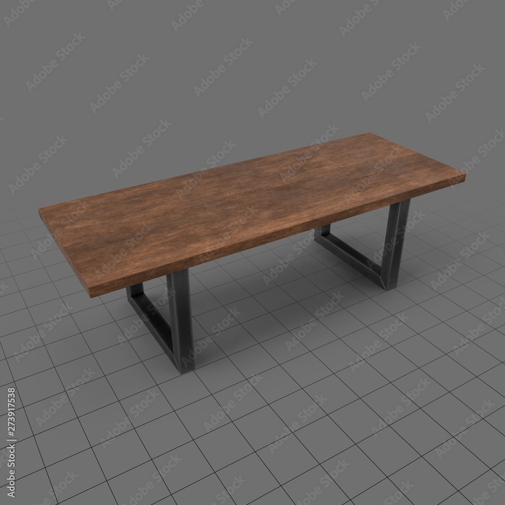 Modern dining table Stock 3D asset | Adobe Stock