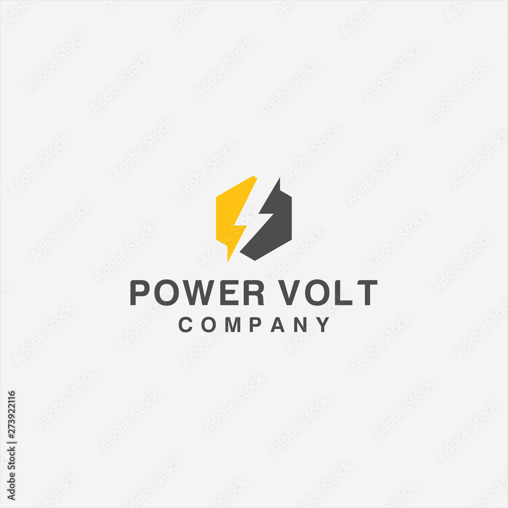 volt electric charge logo icon illustration vector graphic template ...