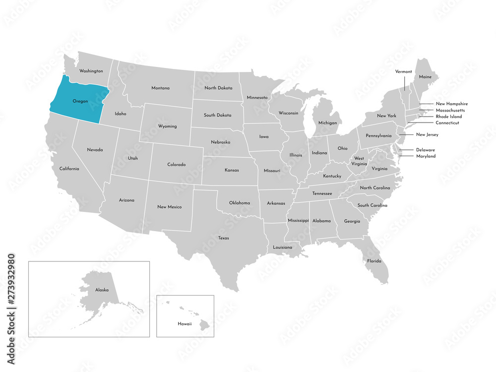 Vector isolated illustration of simplified administrative map of the ...