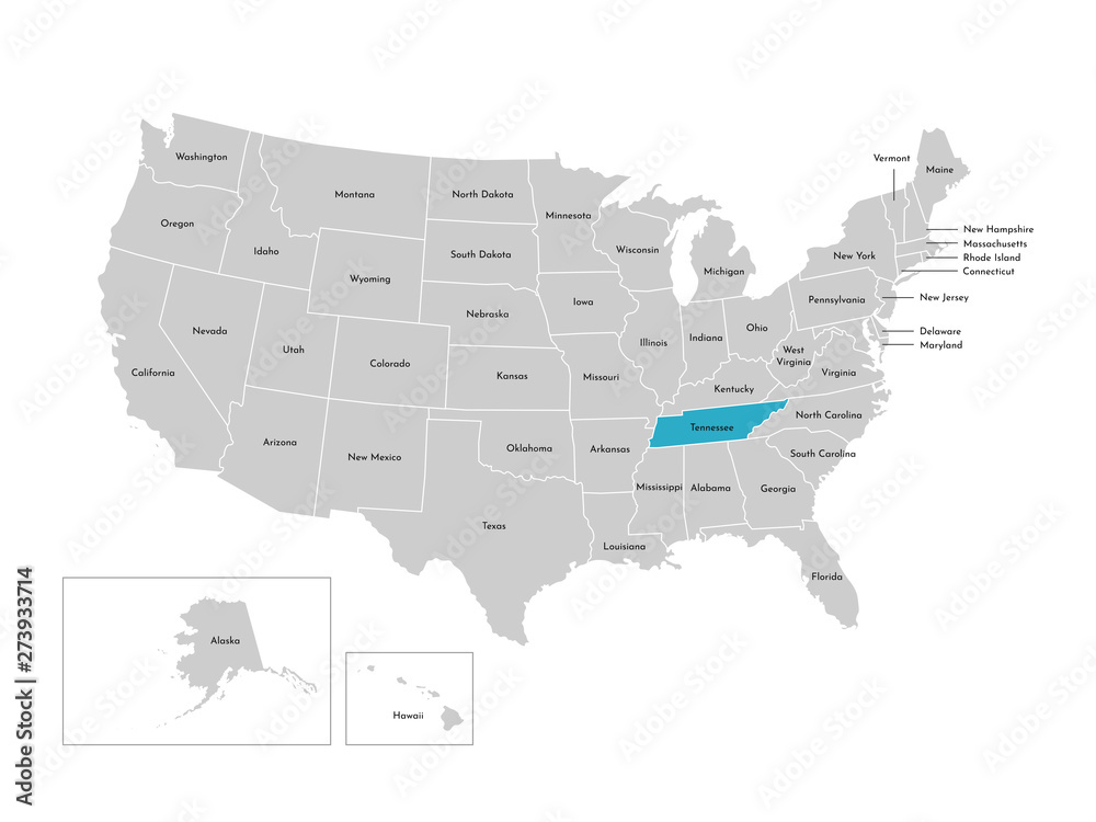 Vector isolated illustration of simplified administrative map of the ...