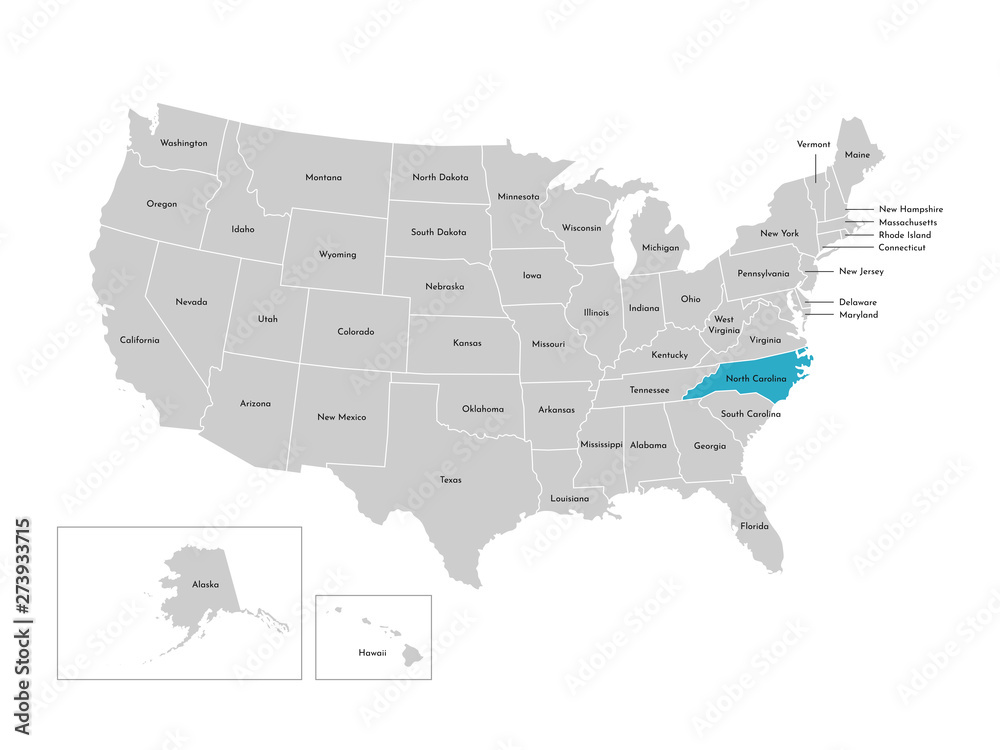 Vector isolated illustration of simplified administrative map of the ...