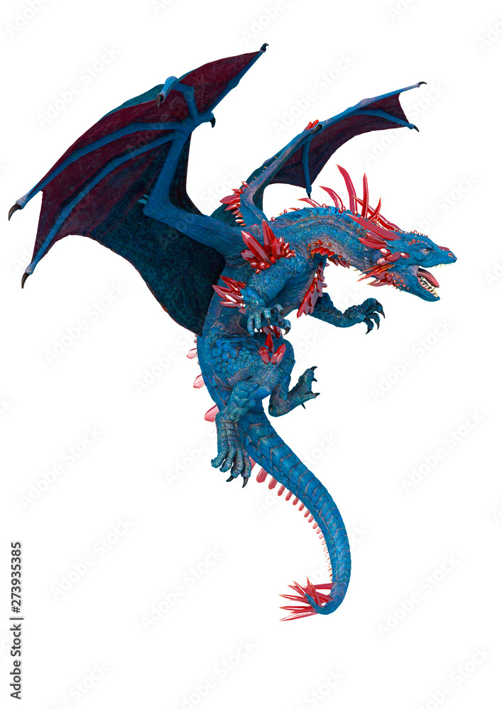 crystal dragon in white background Stock Illustration | Adobe Stock