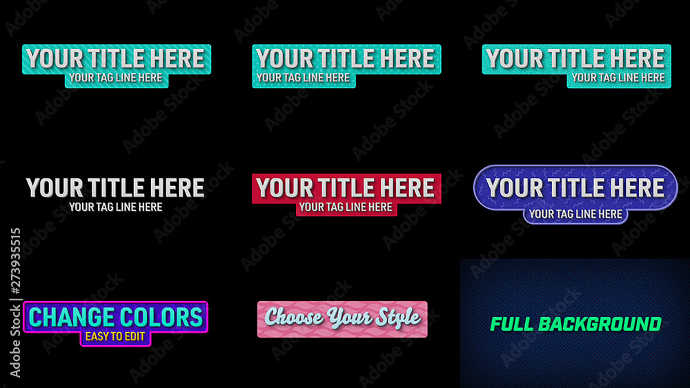 Simple 3D Lower Third Stock Template | Adobe Stock