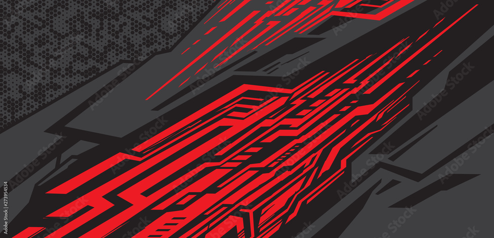 Sport Car decal wrap design vector. Graphic abstract stripe racing ...