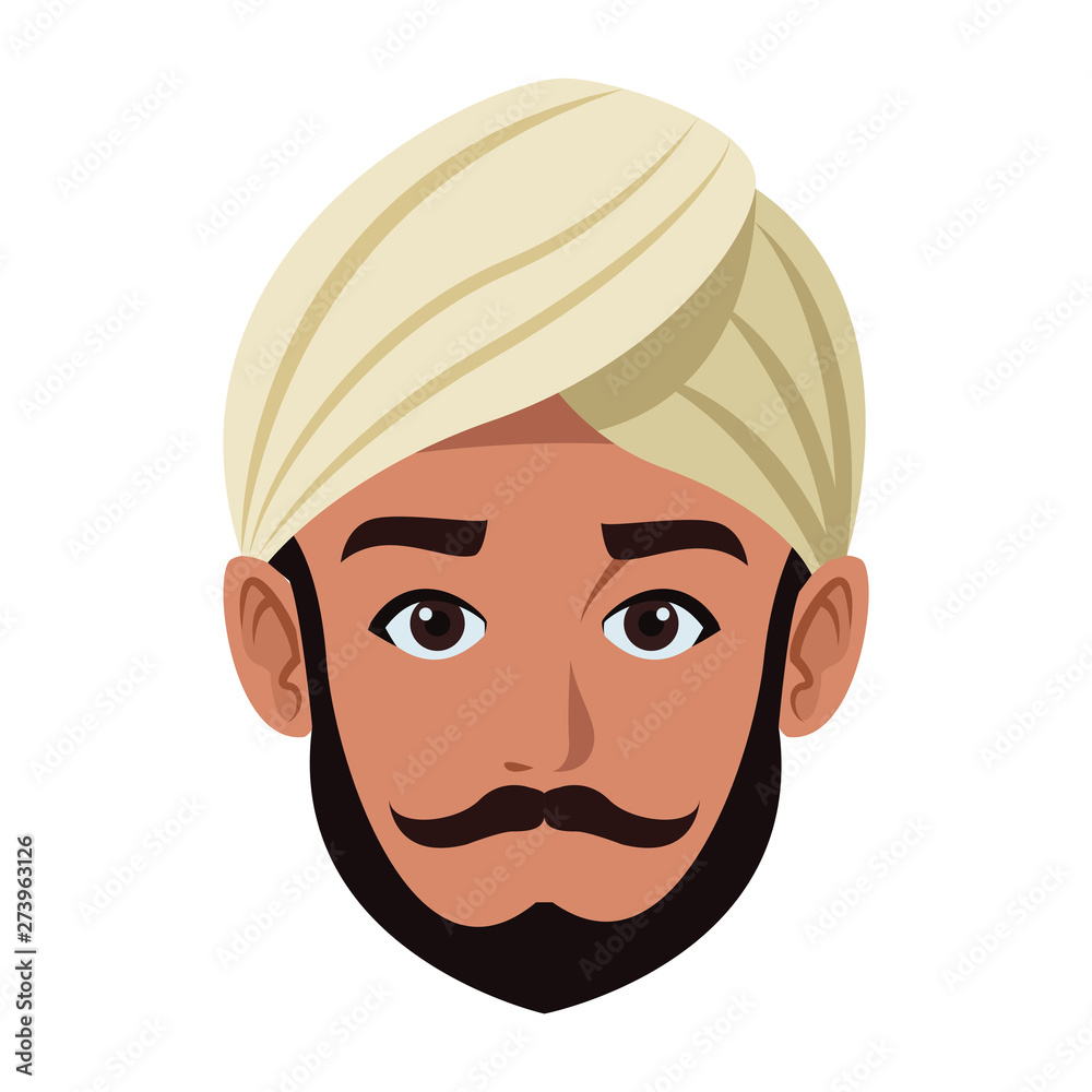 indian man face avatar cartoon Stock Vector | Adobe Stock