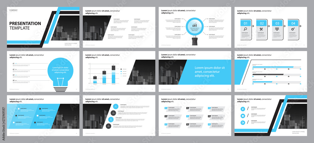 page layout design template for business presentation design and use ...