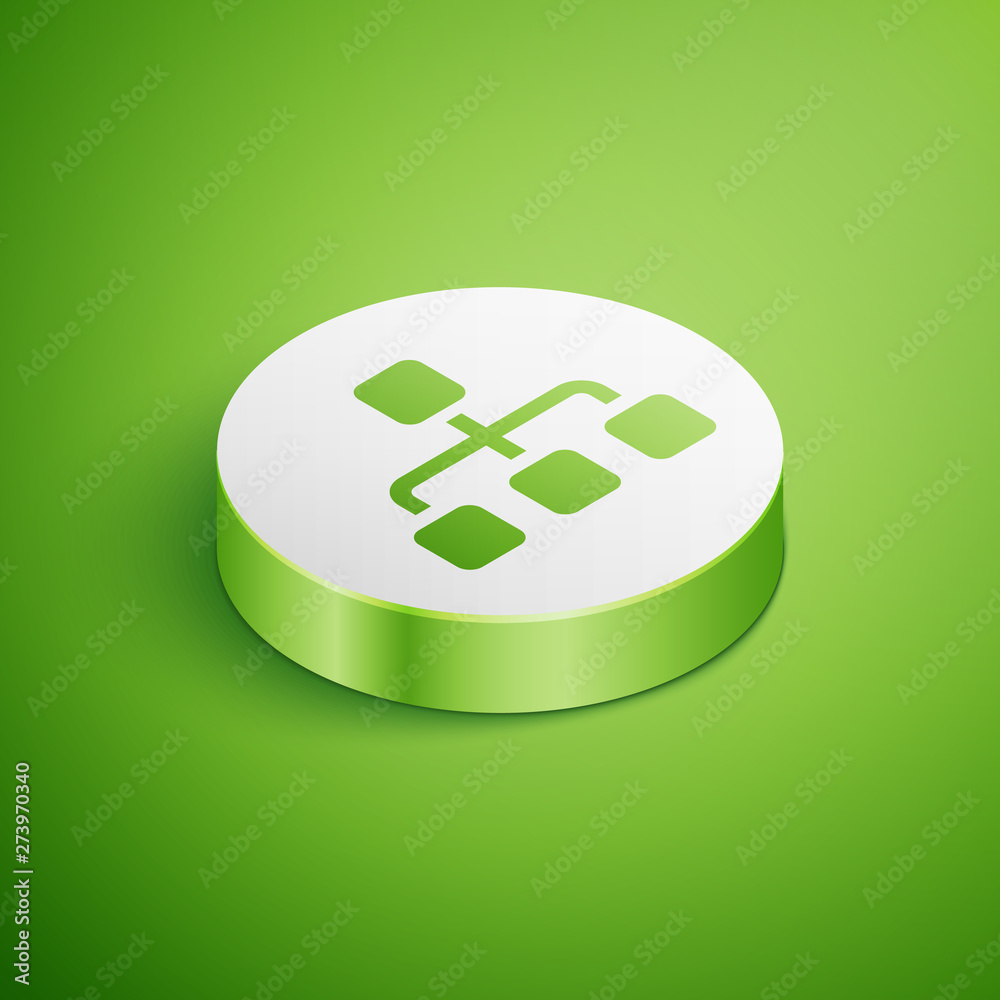 Isometric Business hierarchy organogram chart infographics icon ...