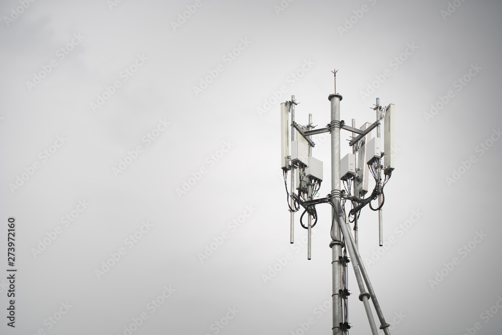 3G, 4G, 5G. Mobile phone base station Tower. Development of ...