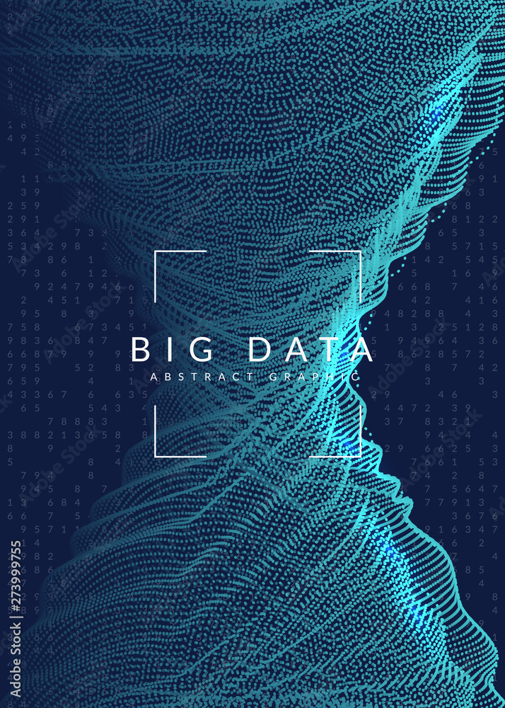 Big data learning. Digital technology abstract background. Artificial ...