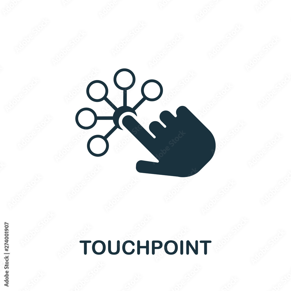 Touchpoint vector icon symbol. Creative sign from icons collection ...