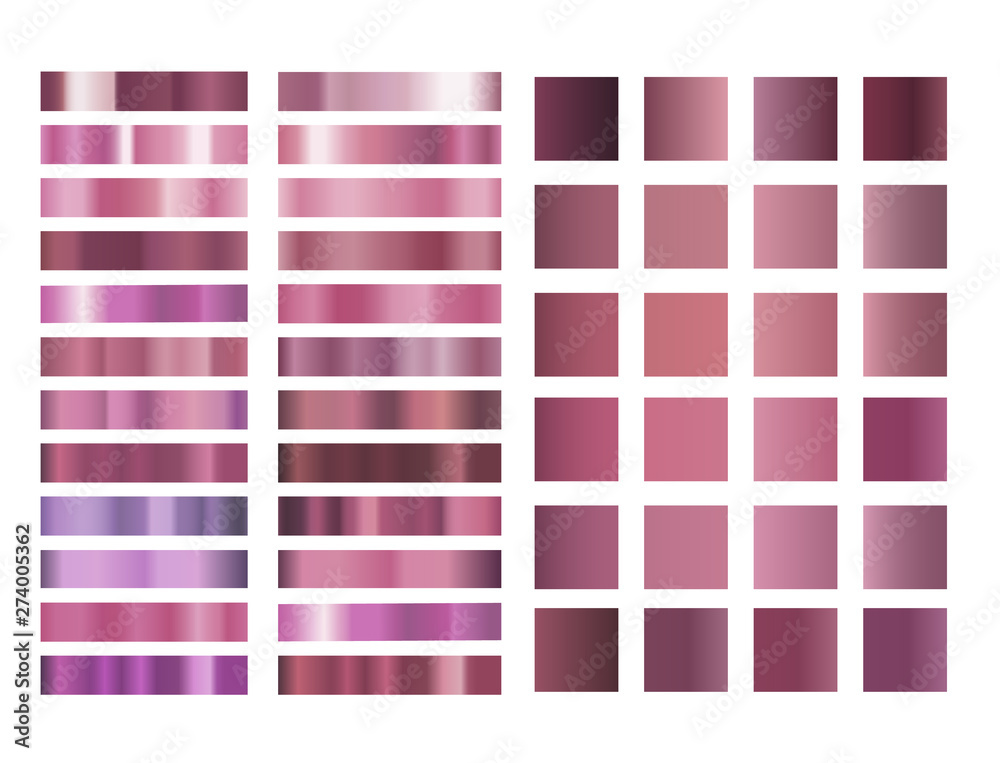 Rose gold gradient vector collection ready for use. Stock Vector ...