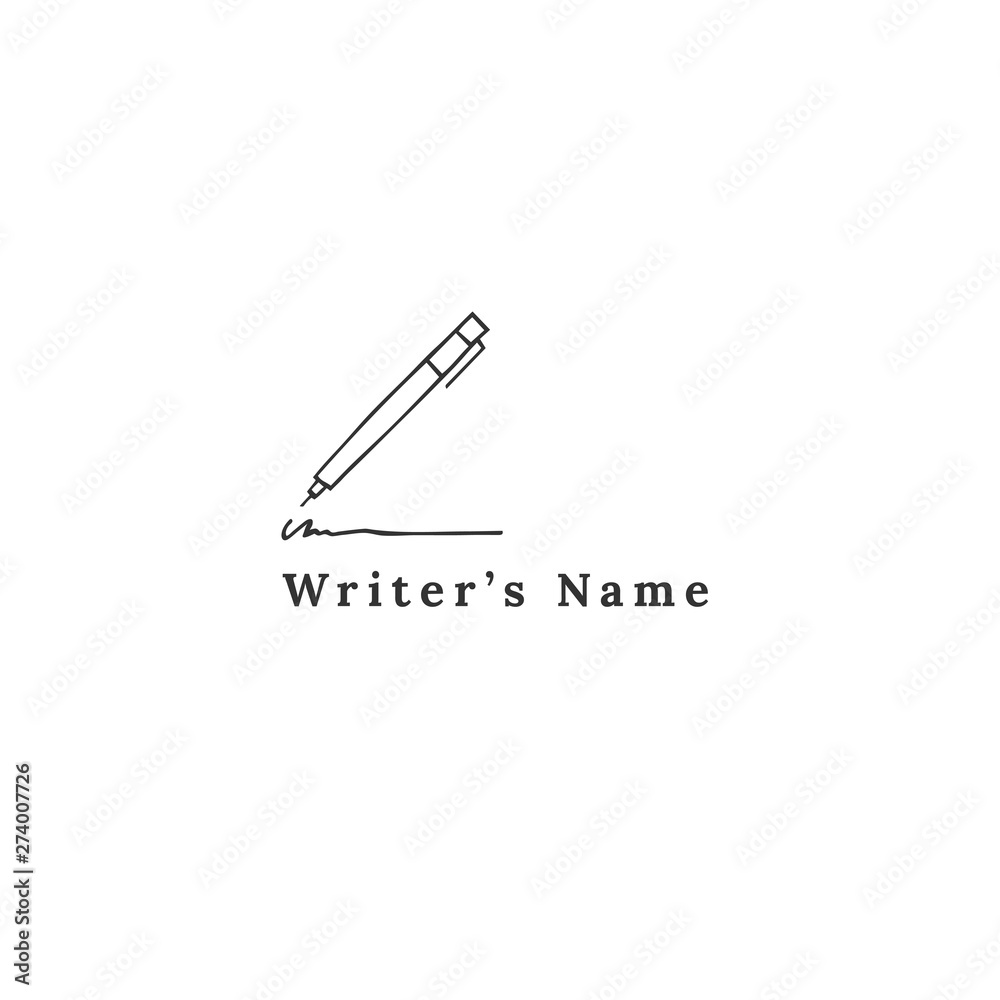 Writing, copywrite and publishing theme. Writing pen, vector hand drawn ... Writing, copywrite and publishing theme. Writing pen, vector hand drawn ...