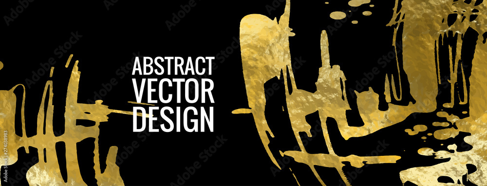 Vector Black and Gold Design Template illustration. Stock Vector ...