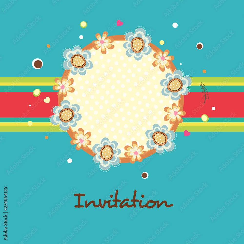 Invitaion card design with space. Stock Vector | Adobe Stock