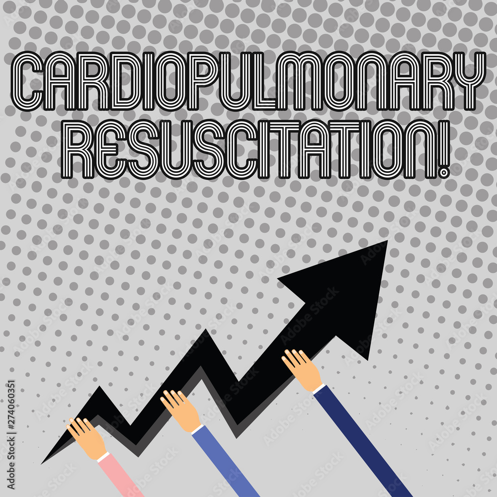 Handwriting text writing Cardiopulmonary Resuscitation. Concept meaning ...