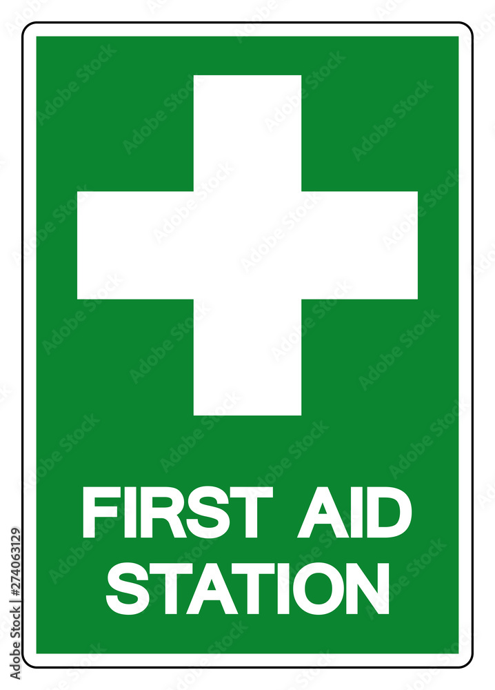 First Aid Station Symbol Sign, Vector Illustration, Isolated On White ...