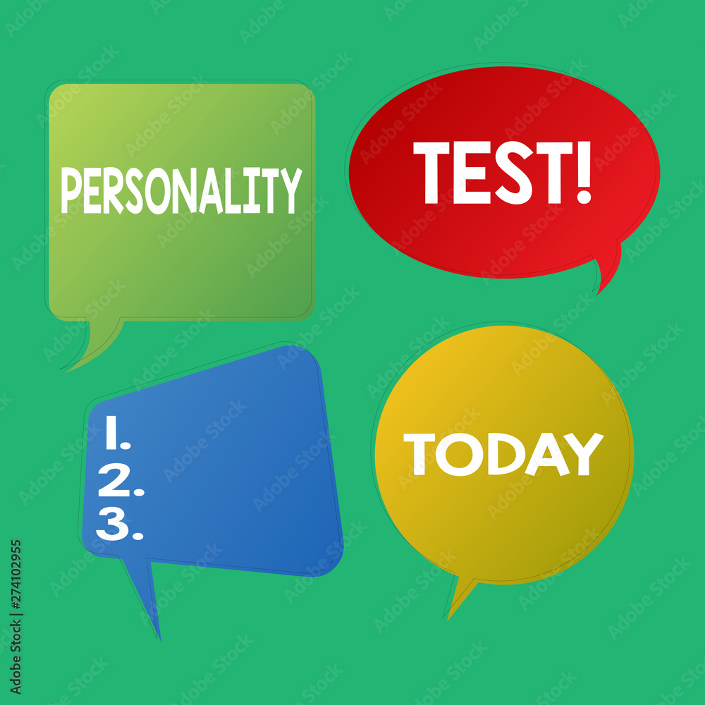 Word writing text Personality Test. Business photo showcasing method ...